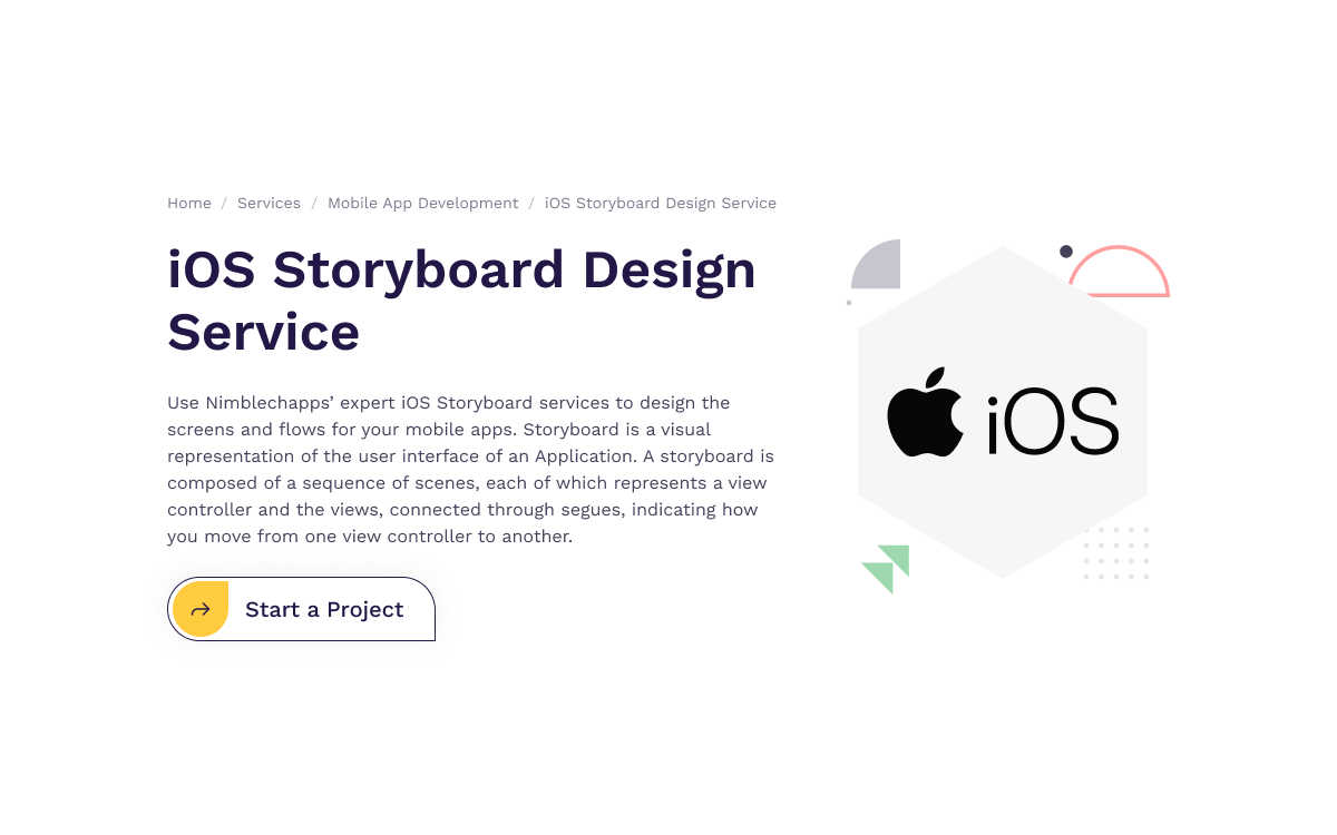 iOS Storyboard design services | Contact Nimblechapps