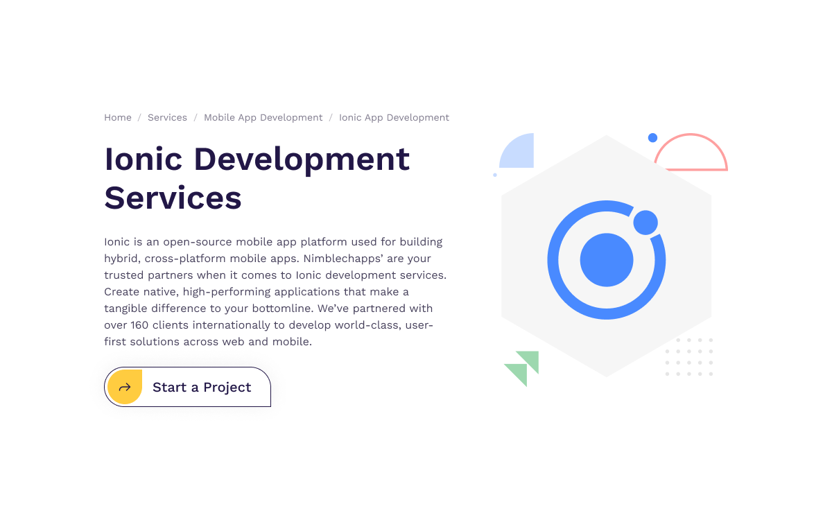Ionic Development Services Company | Consult Nimblechapps