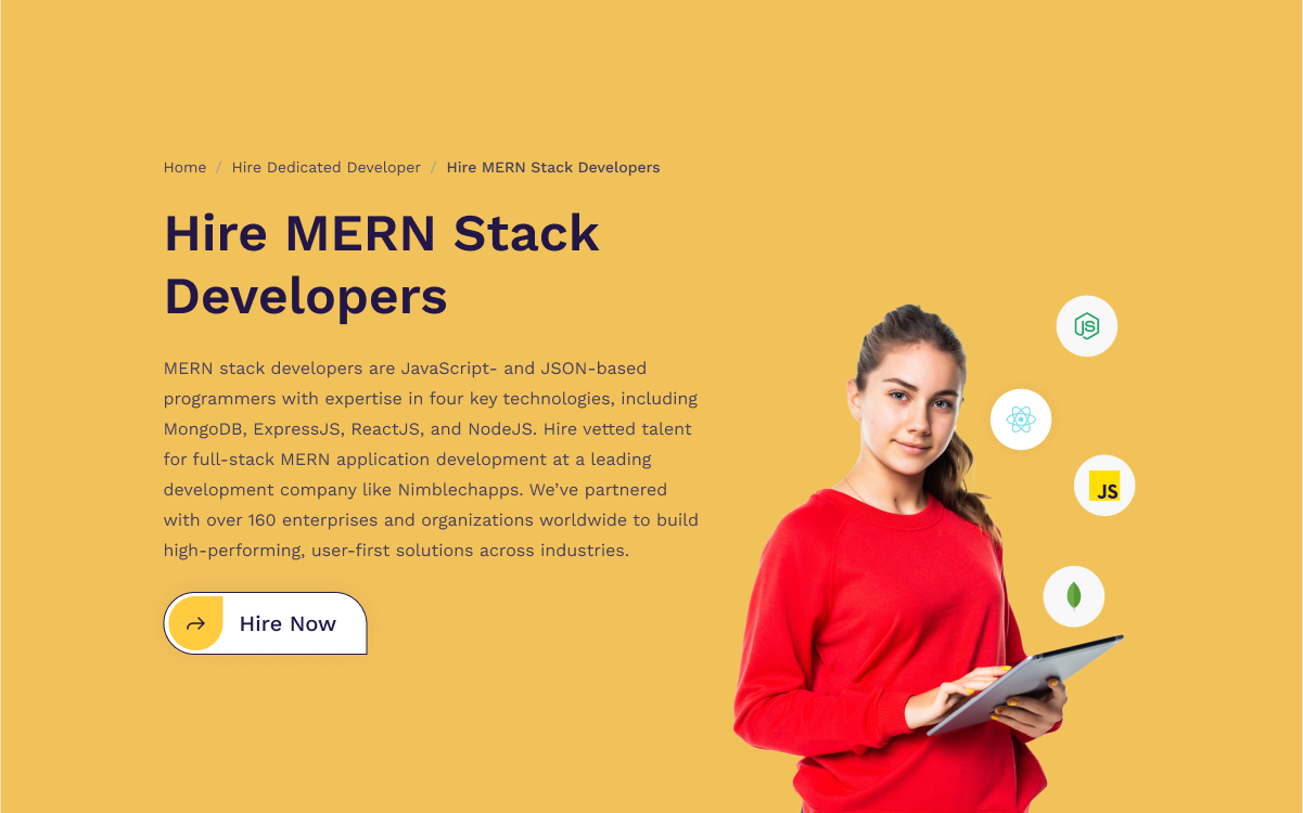 MERN Stack Application Developer | Hire at Nimblechapps