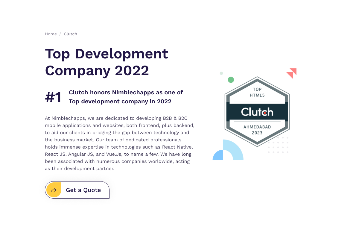 Clutch Reviews - Nimblechapps: Mobile App Development