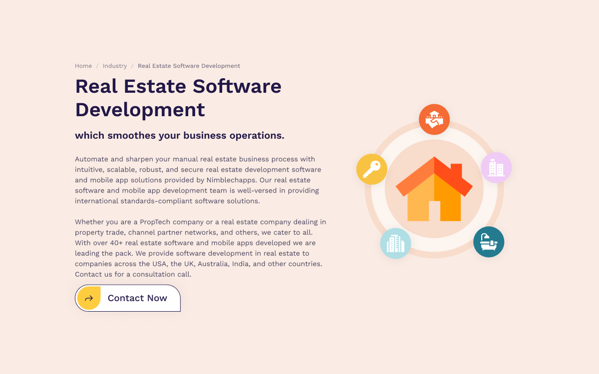 Robust Real Estate software development solutions | Nimblechapps