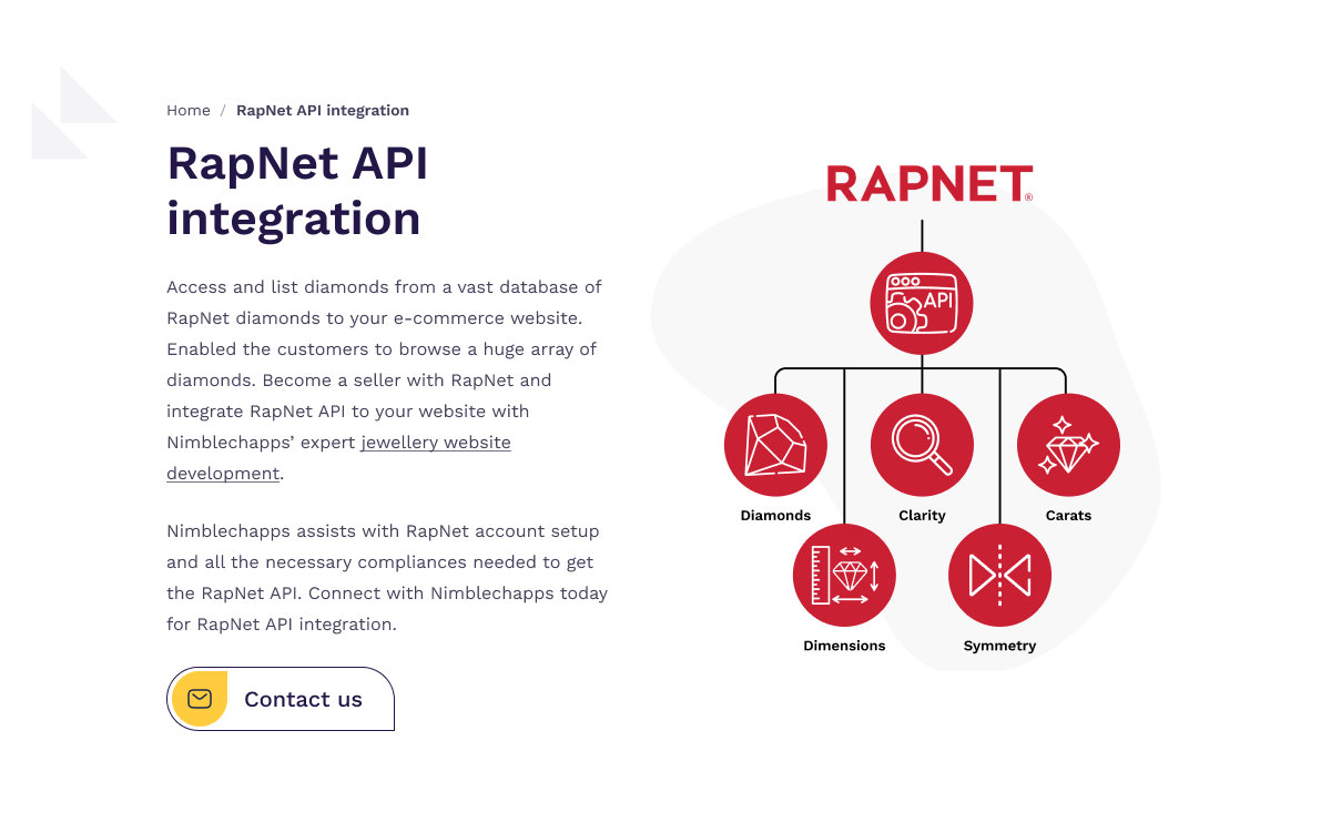 RapNet diamonds API integration | Nimblechapps