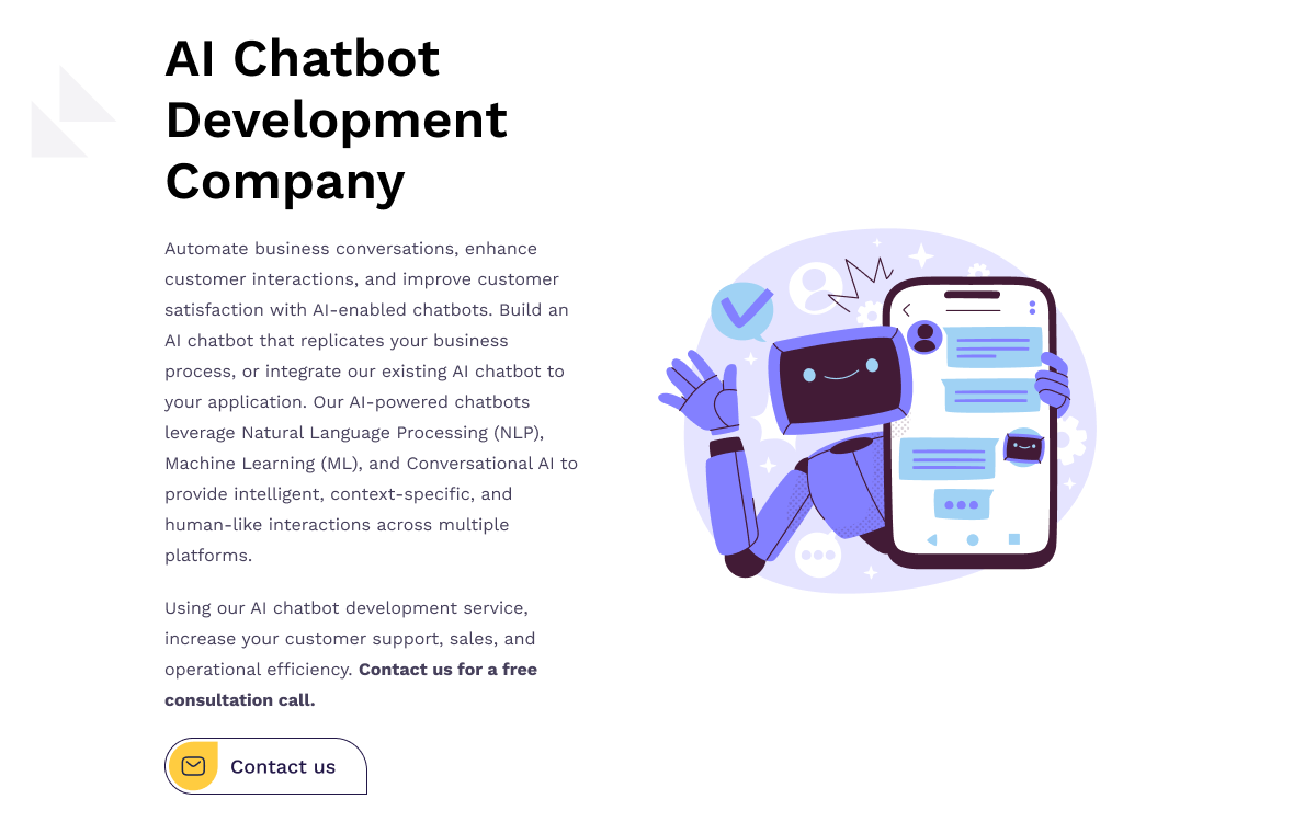 AI Chatbot development company | AI development services