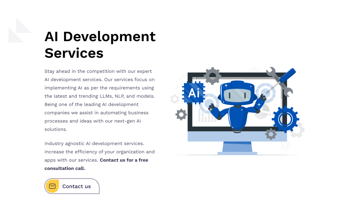 AI development services | AI development company | Nimblechapps