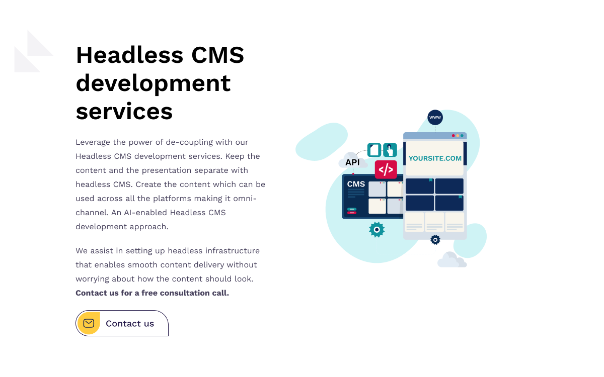 Headless CMS development services with Nimblechapps