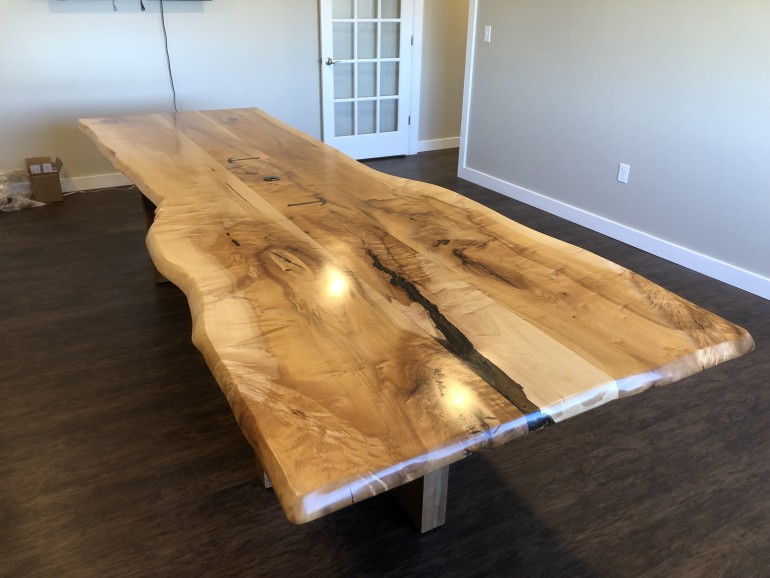 Northern Hammerworks Live Edge Slab Conference Table | Wood-Mizer ...