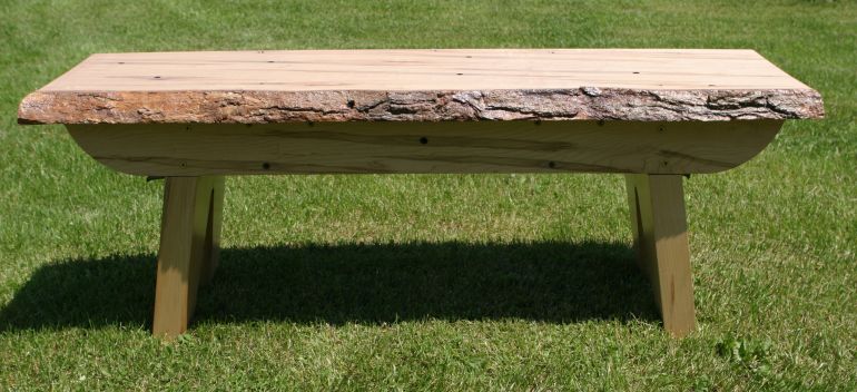 Live Edge Sugar Maple Tap Wood Bench | Wood-Mizer Personal Best Contest