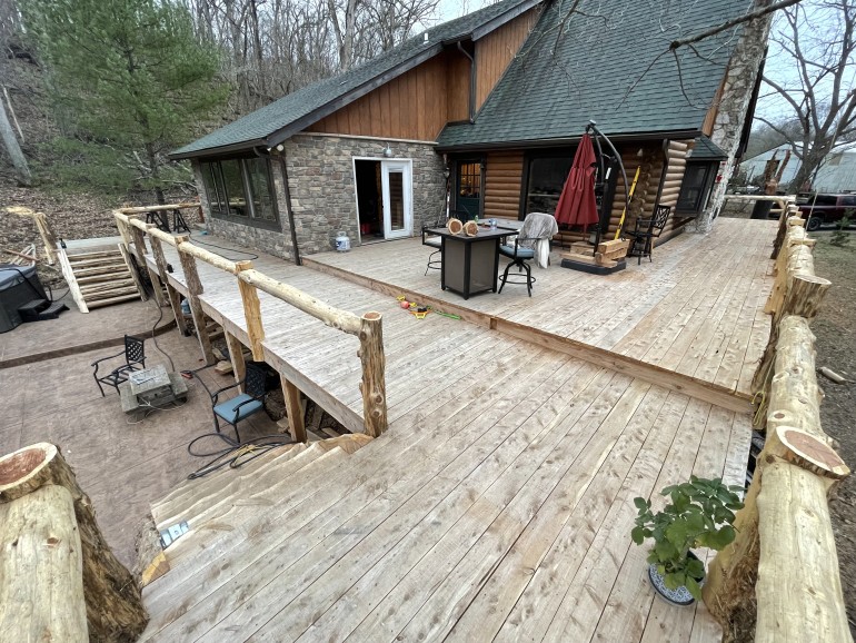 Cedar log deck | Wood-Mizer Personal Best Contest