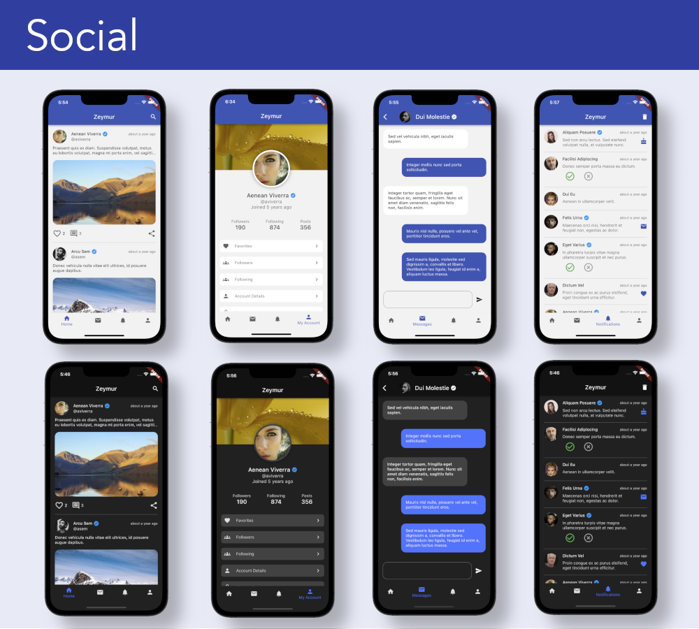 Social App Ui Template For Flutter Graphicfort