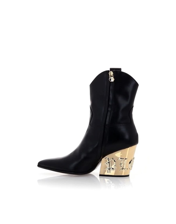 CowBoy Mid Heel Boots Gothic Plein Secret Outlet