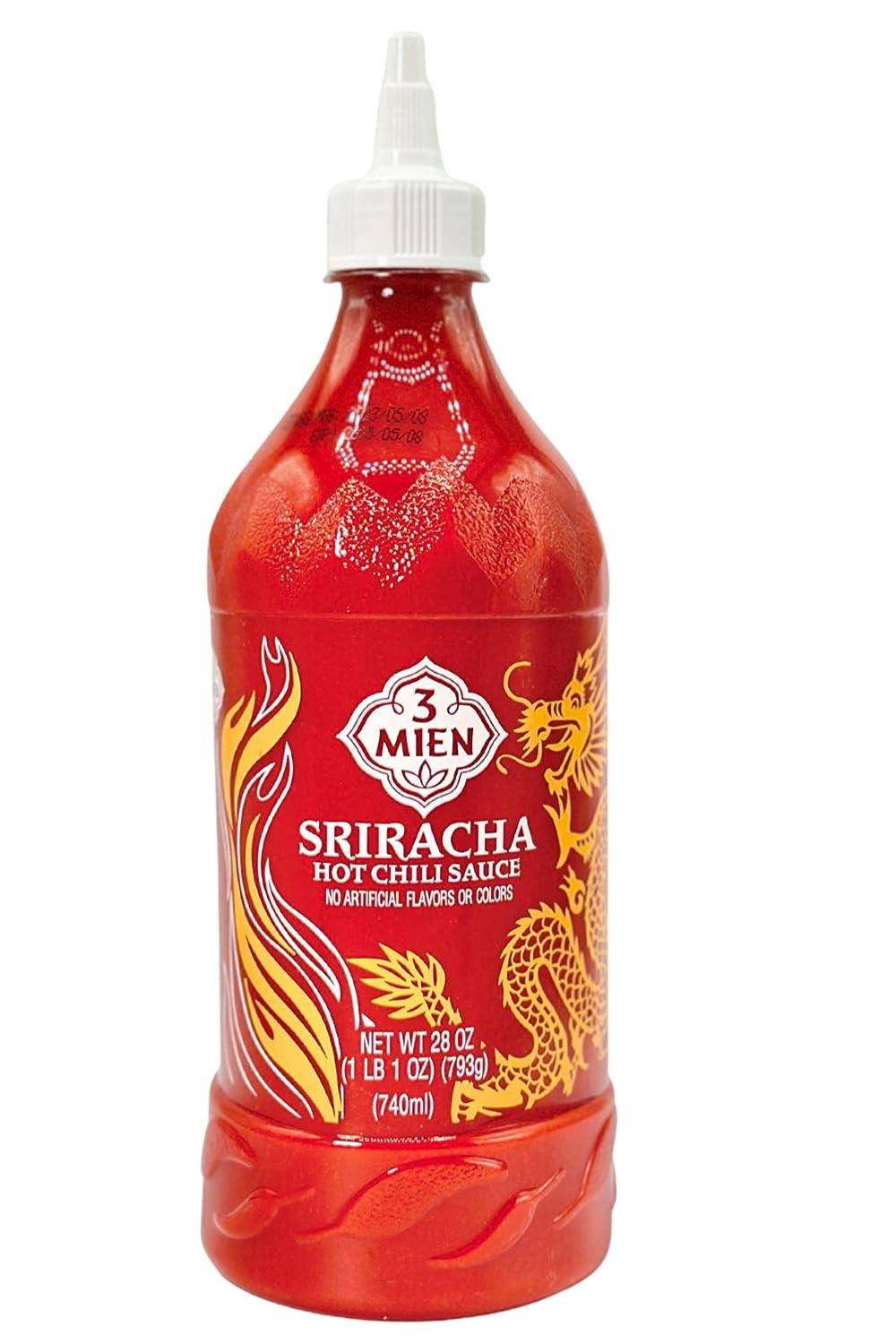 3 Mien Siracha Hot Chilli Sauce - 28 Fl Oz (740 ml) | Dakoli