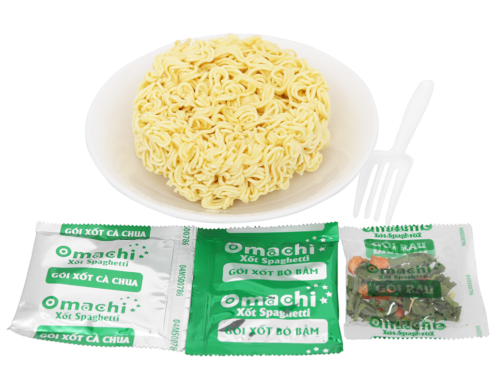 Omachi Mixed Noodles with Spaghetti sauce 105g, Box of 12 Bowls ...