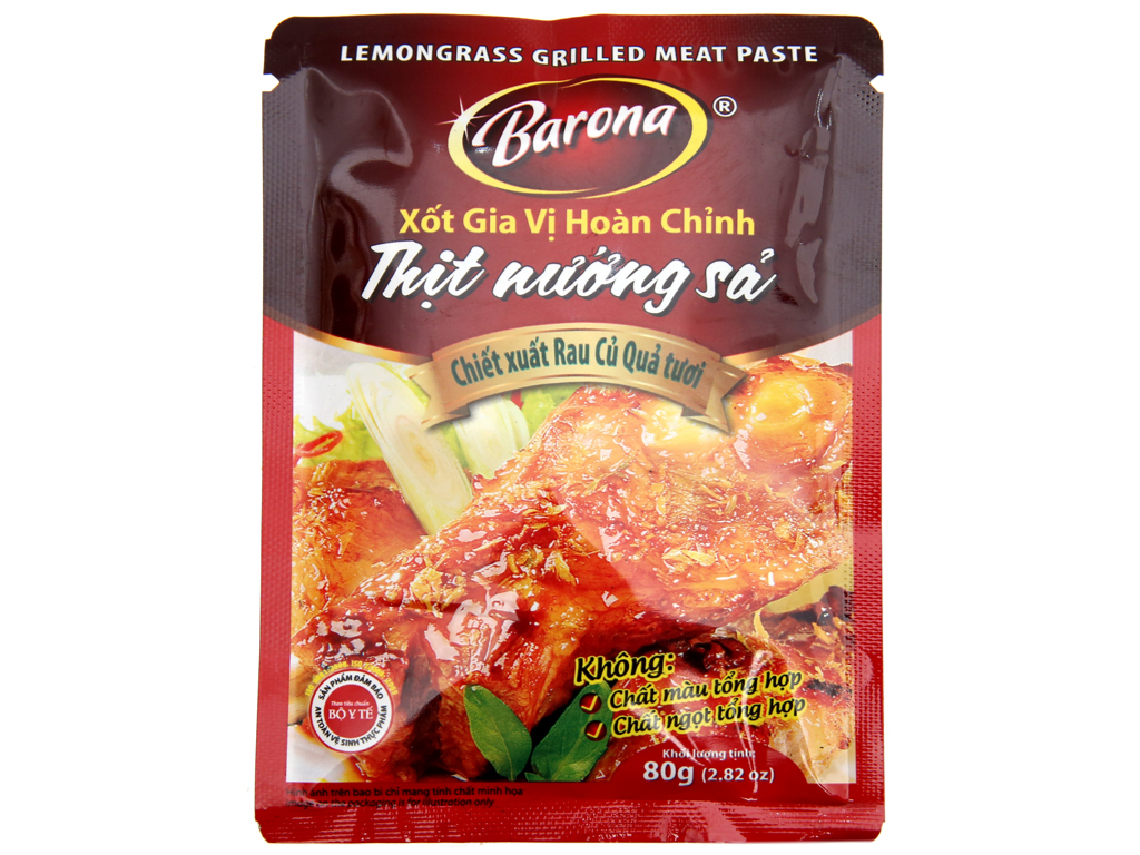 Barona Lemongrass Complete Grilled Meat Seasoning Sauce, 80g - Box of ...