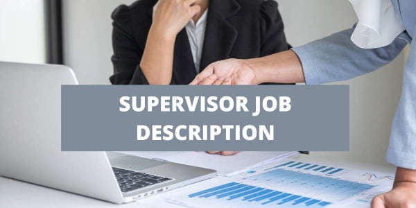 Supervisor Job Description | CareerCloud