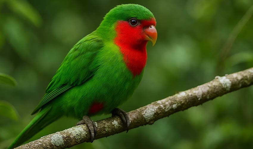 Red-throated lorikeet facts, distribution & population | BioDB
