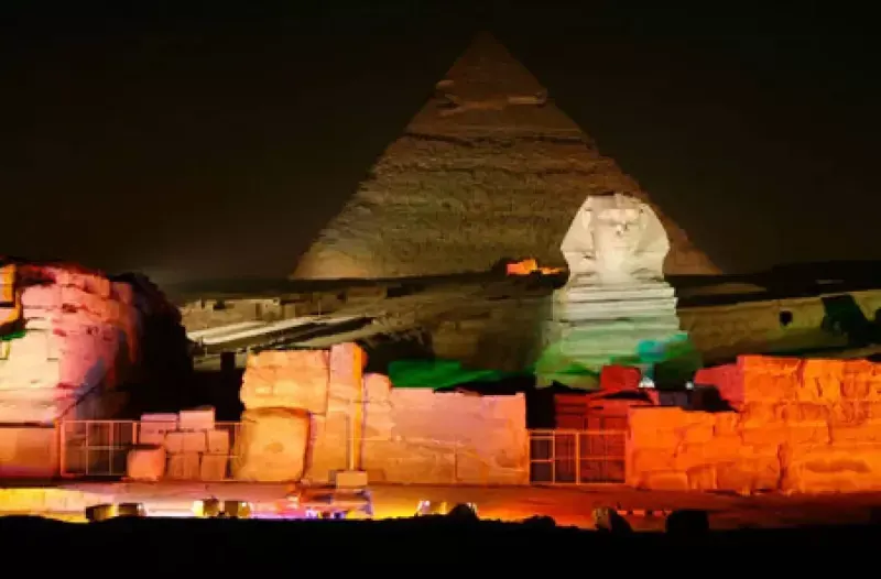Sound and light show at the pyramids of Giza