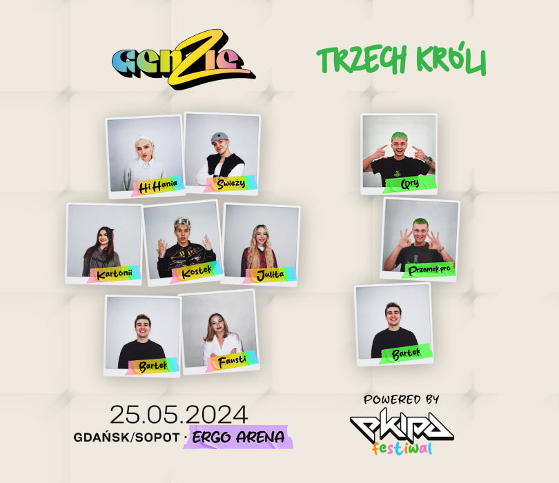Genzie & 3 Króli powered by Ekipa Festiwal - Ergo Arena - Gdańsk/Sopot, Bilety na Koncerty ...