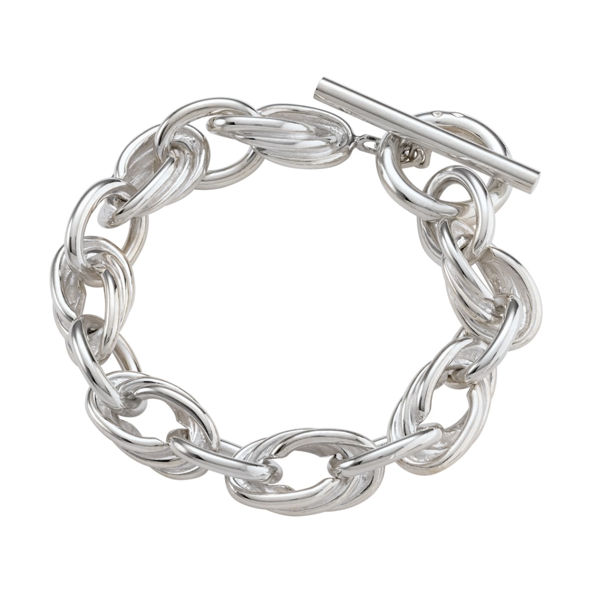 Bracelet argent massif maille alternée | Joaillerie Bollot