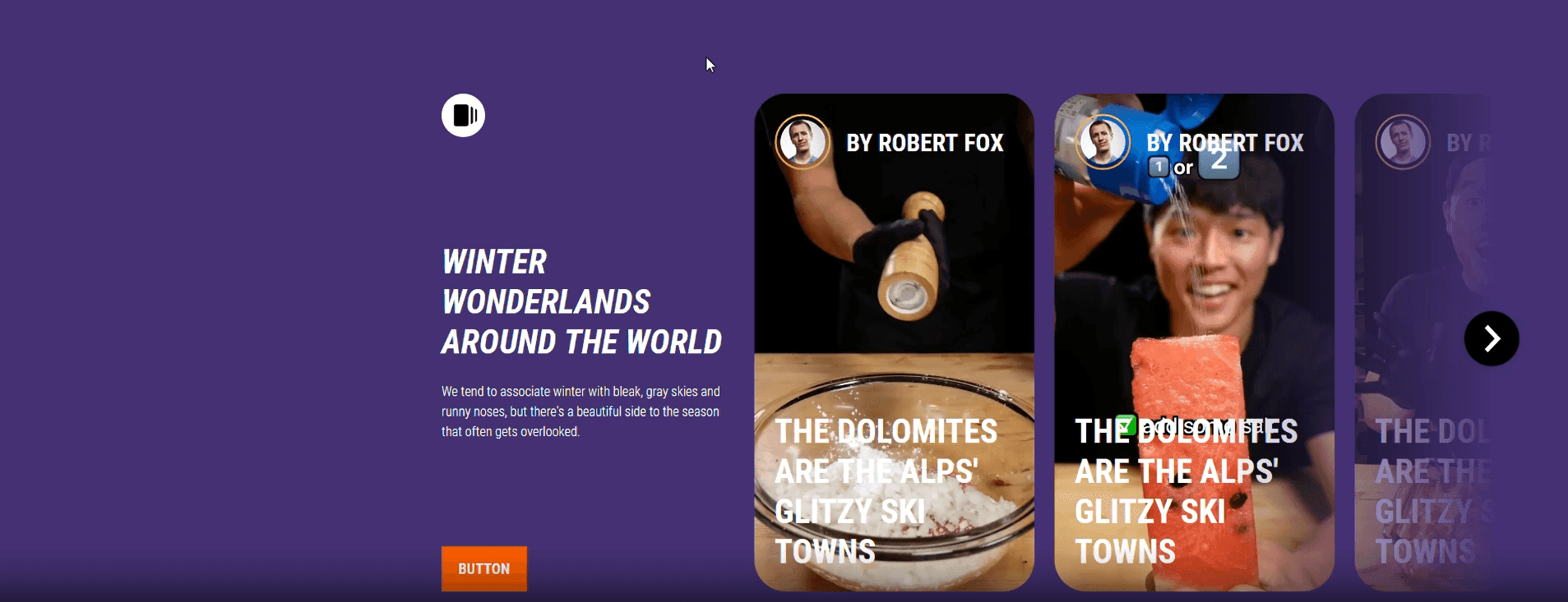 Vertical Short Video Media Slider | Palm Code