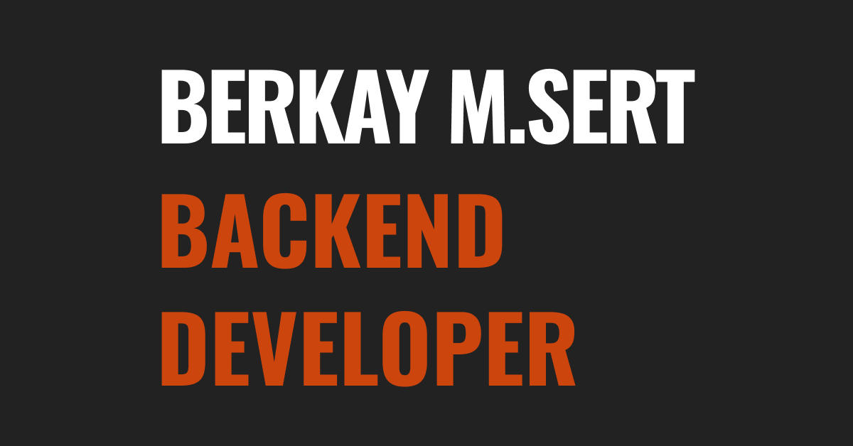 Berkay — Developer