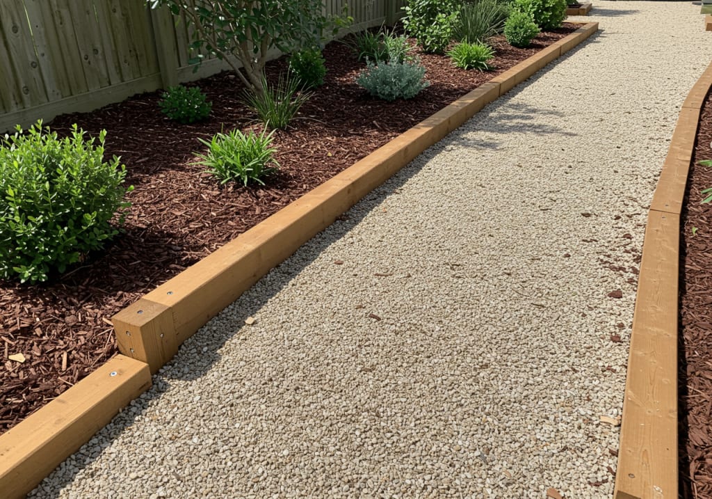 Timber Edging for Defined Garden Paths - Trends Property