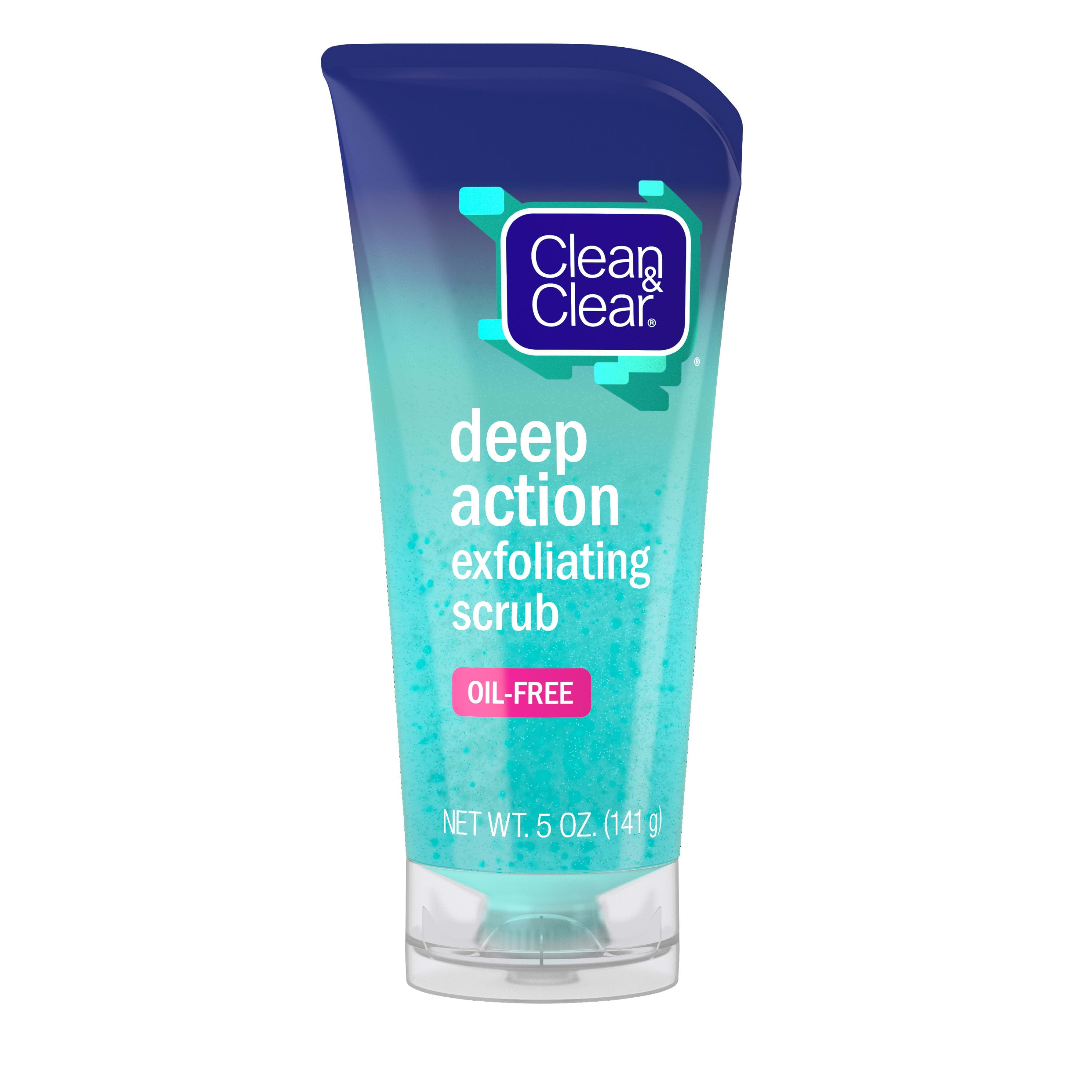 Clean & Clear Oil-Free Deep Action Exfoliating Facial Scrub, 7 oz ...
