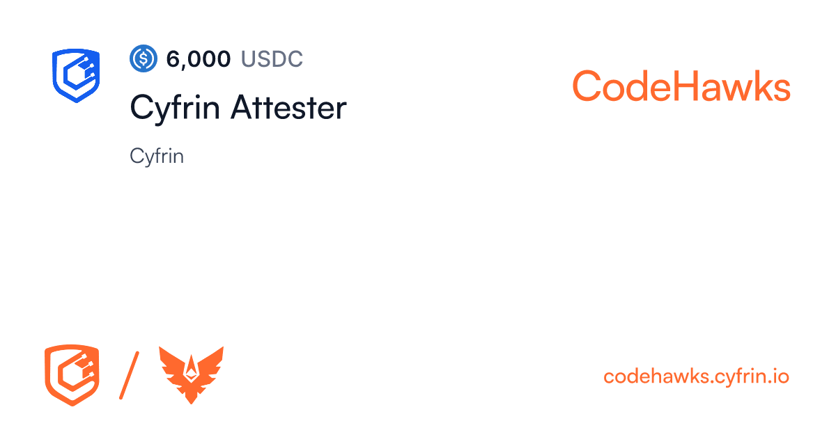 Cyfrin CodeHawks | Cyfrin Attester