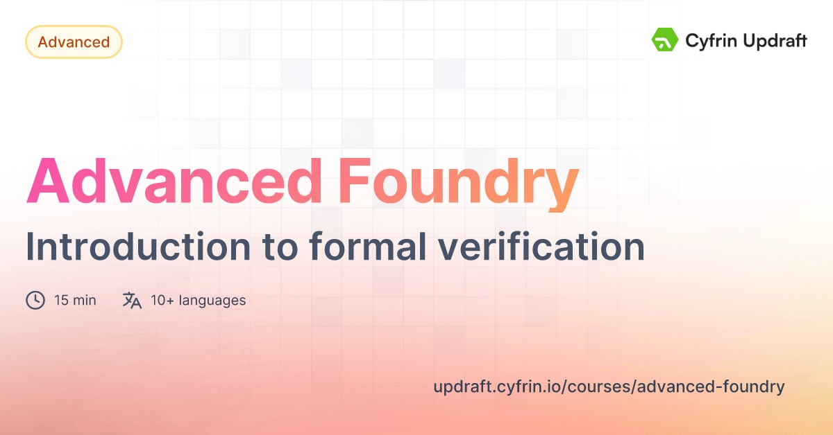 Video: Security - Introduction to formal verification - Advanced Foundry