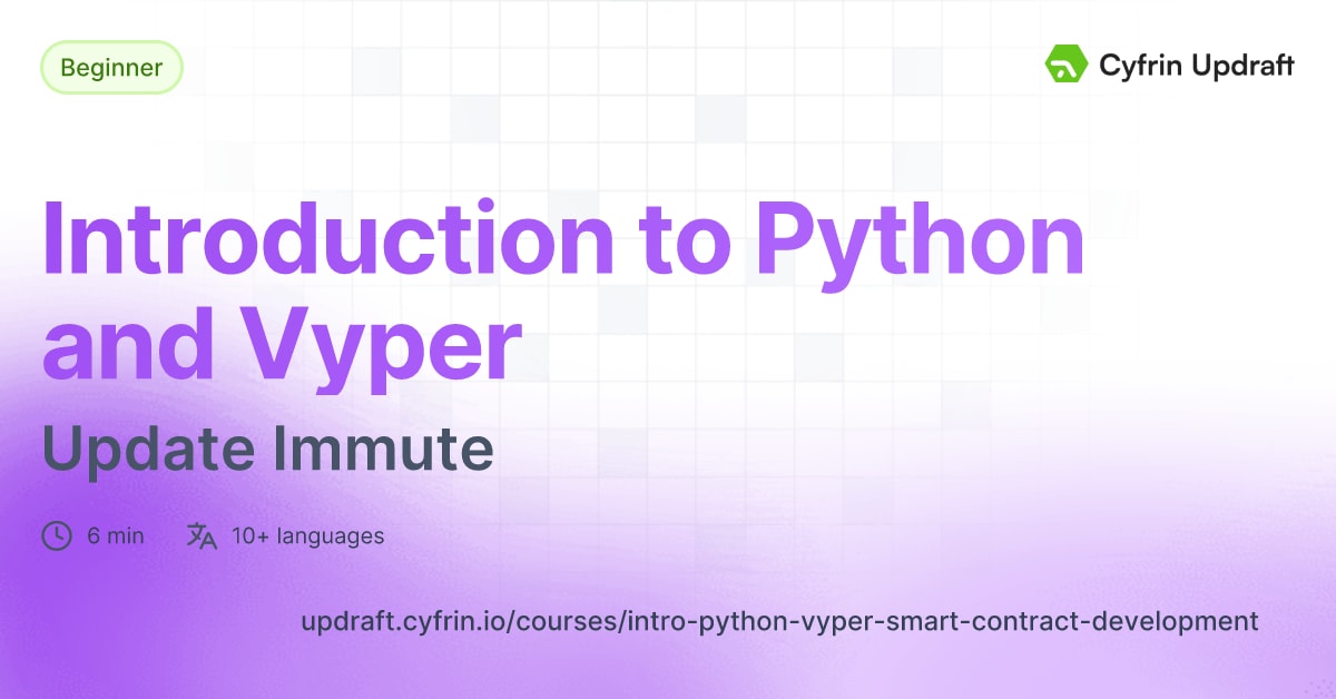 Video: Remix Coffee - Update Immute - Introduction to Python and Vyper