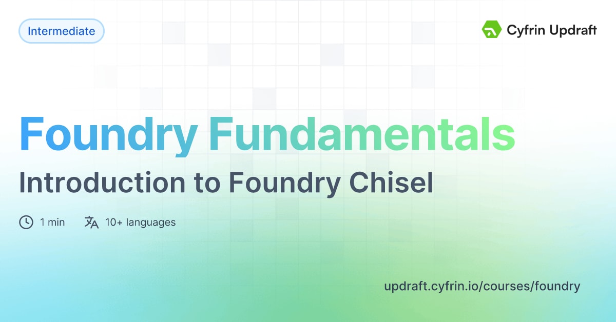 Video: Foundry Fund Me - Introduction to Foundry Chisel - Foundry ...