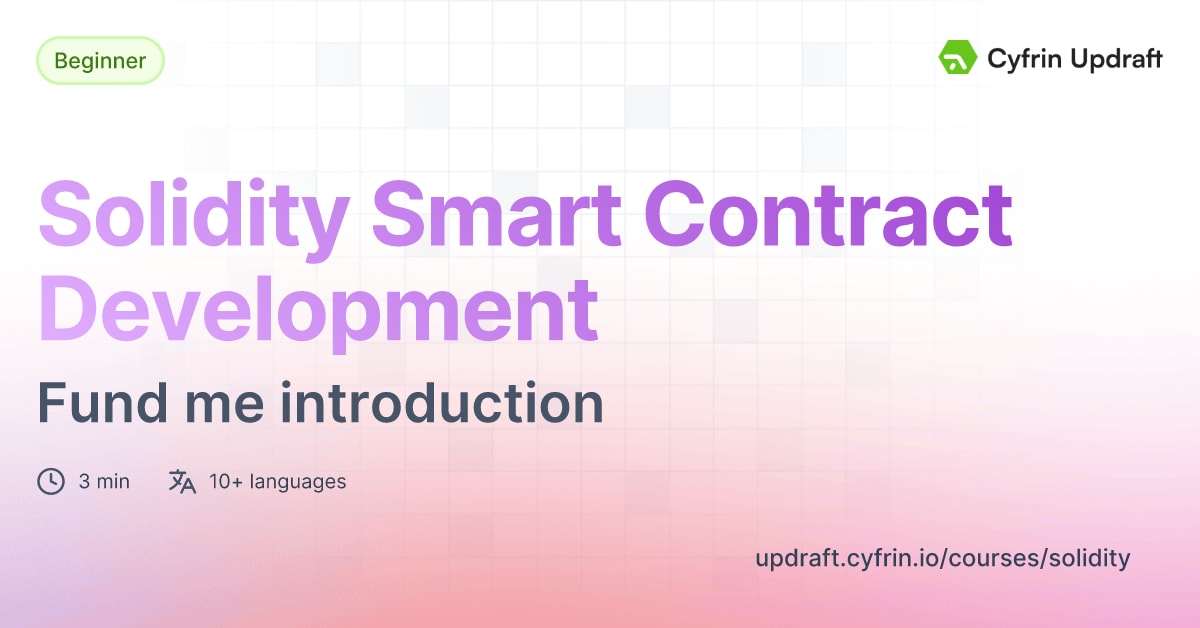 Video: Fund Me - Fund me introduction - Solidity Smart Contract Development