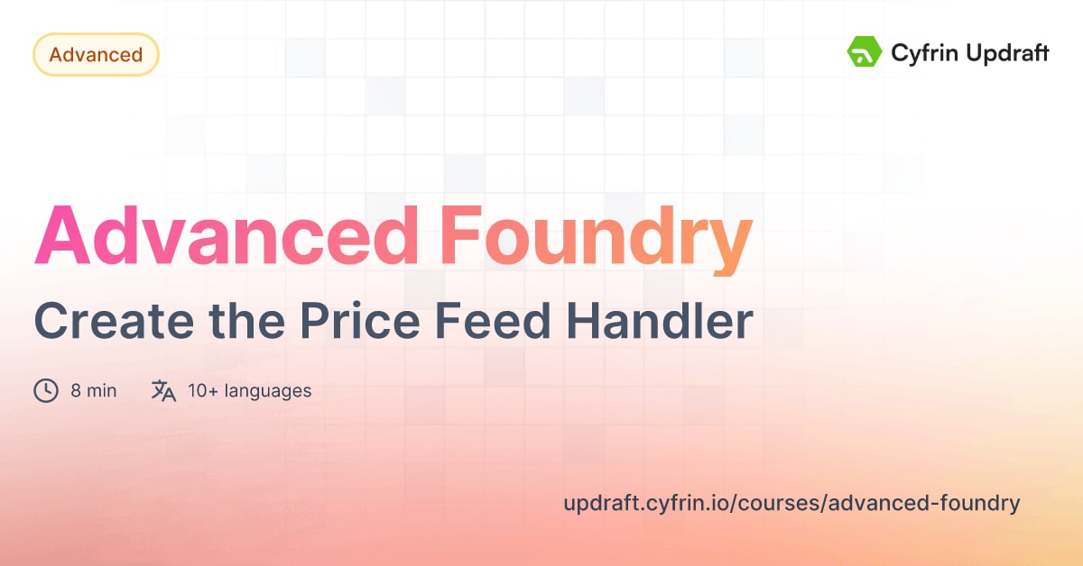 Video: Develop a DeFi Protocol - Create the Price Feed Handler ...