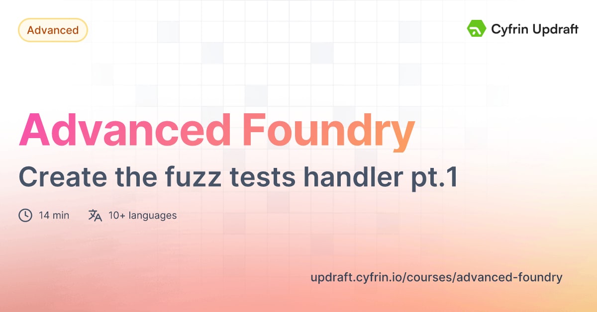 Video: Develop a DeFi Protocol - Create the fuzz tests handler pt.1 ...