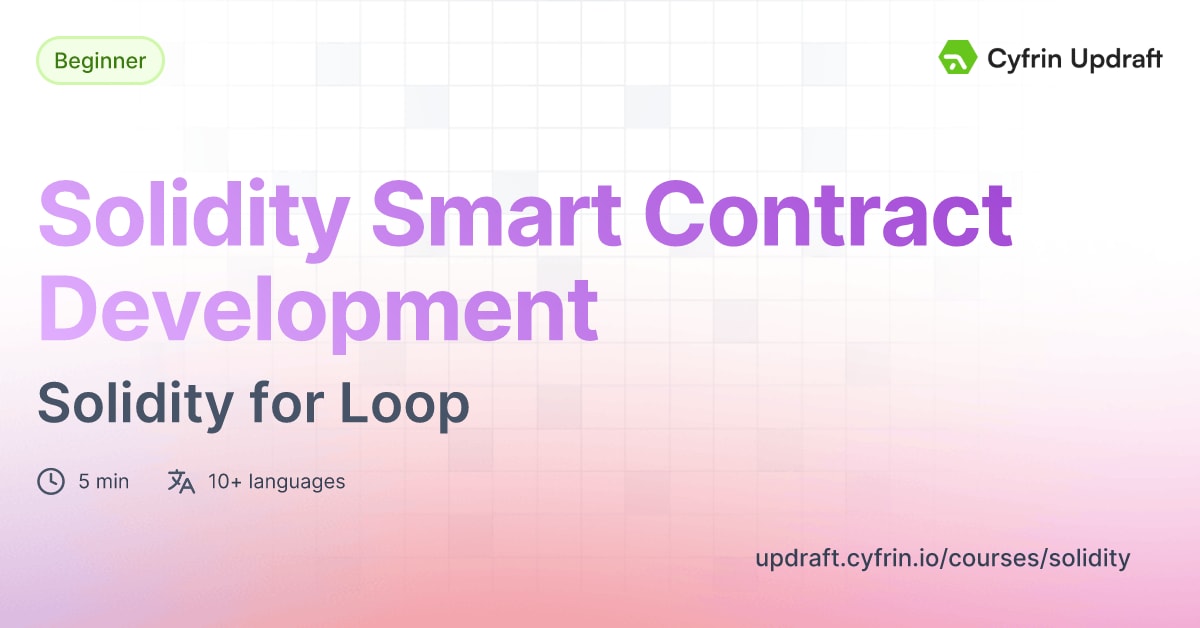 Video: Fund Me - Solidity for Loop - Solidity Smart Contract Development