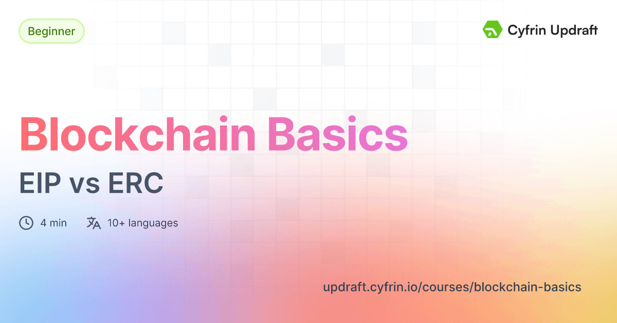 Video Blockchain Architecture Eip Vs Erc Blockchain Basics