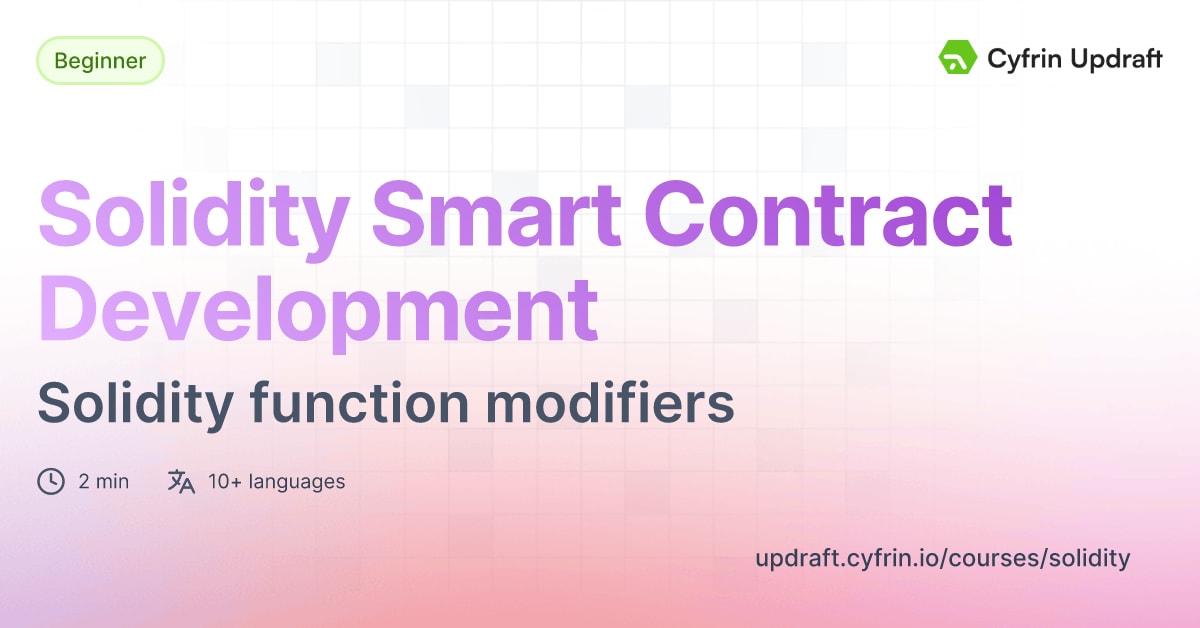 Video: Fund Me - Solidity function modifiers - Solidity Smart Contract Development