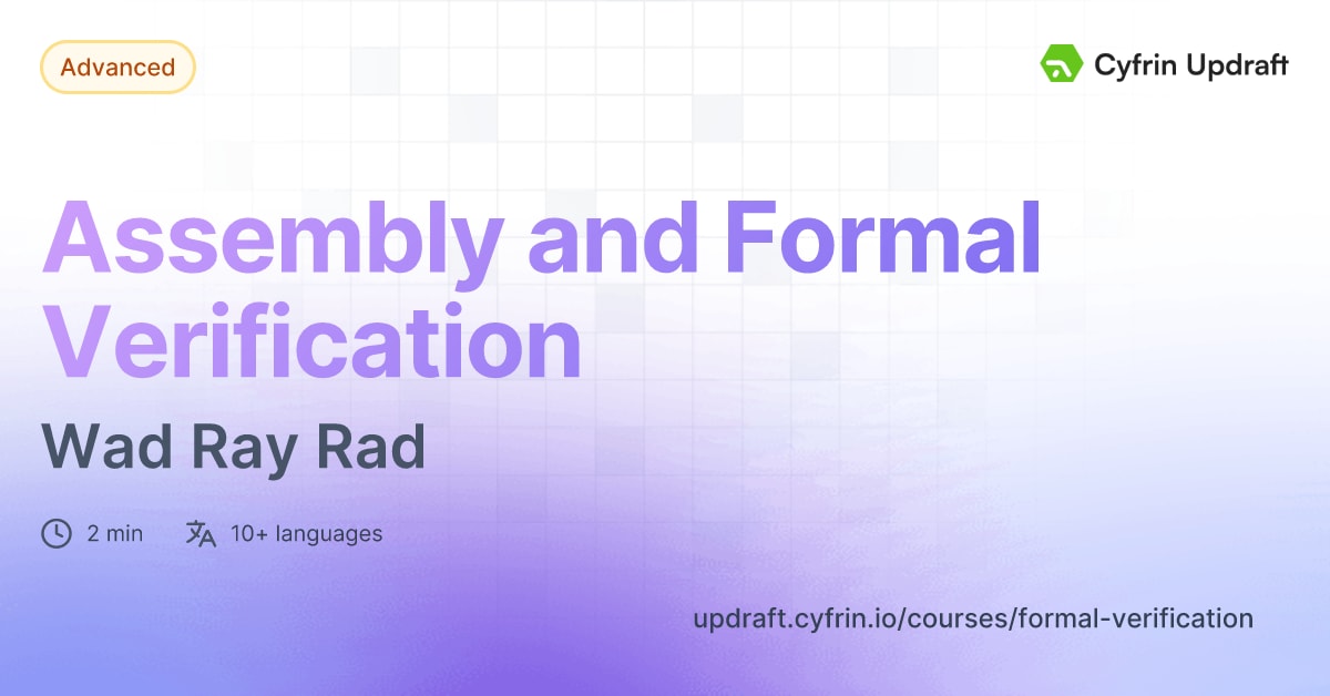 Video: Math Masters - Wad Ray Rad - Assembly and Formal Verification