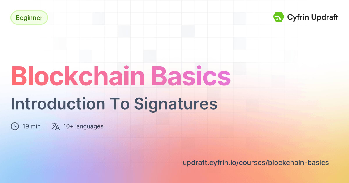 Video: Blockchain Architecture - Introduction To Signatures ...