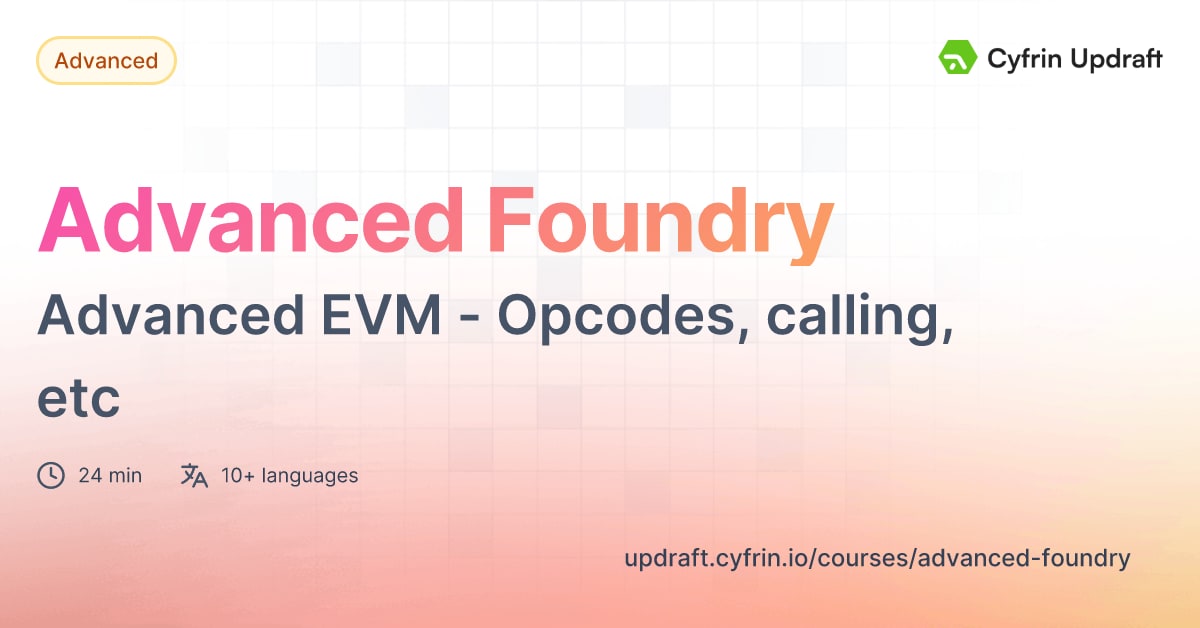 Video: Develop an NFTs Collection - Advanced EVM - Opcodes, calling, etc - Advanced Foundry