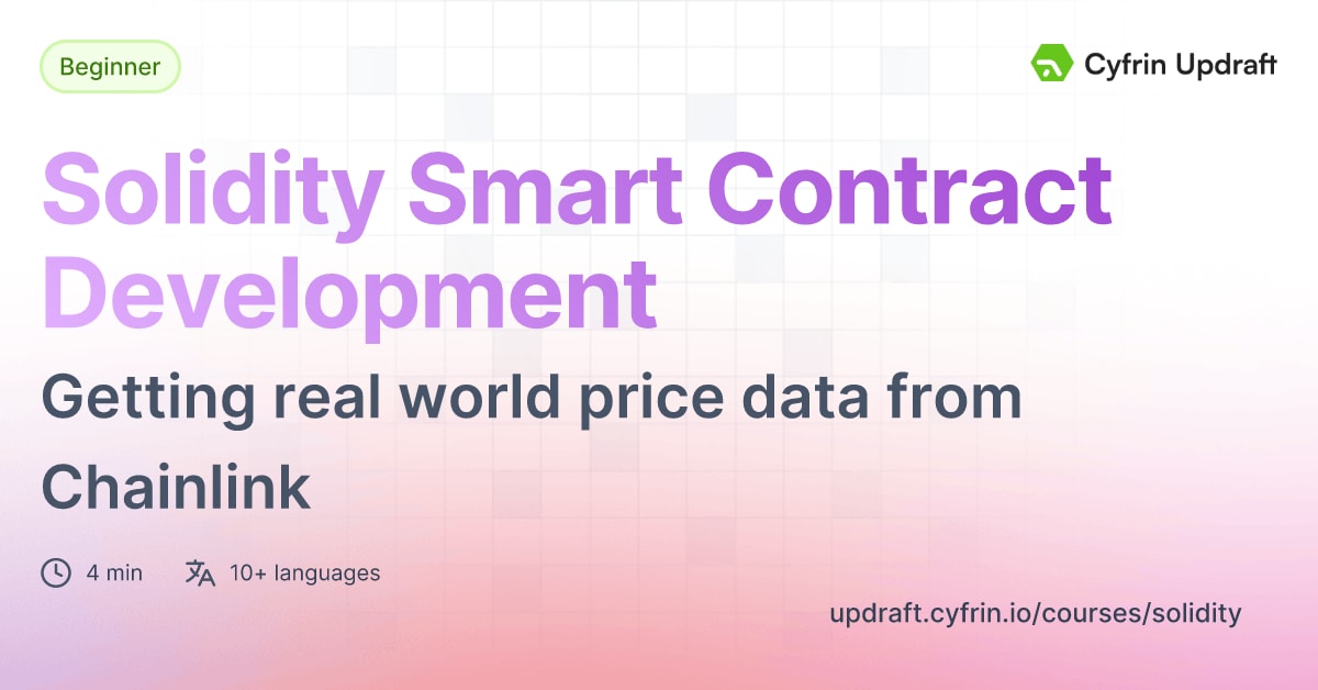 Video: Fund Me - Getting real world price data from Chainlink - Solidity Smart Contract Development