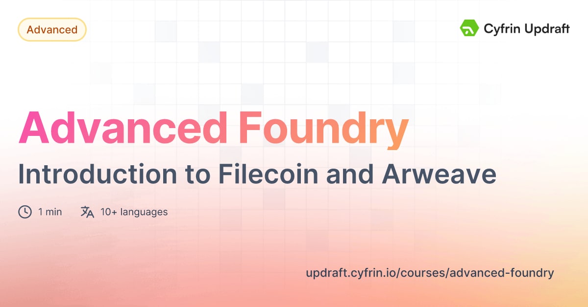 Video: Develop an NFTs Collection - Introduction to Filecoin and Arweave - Advanced Foundry