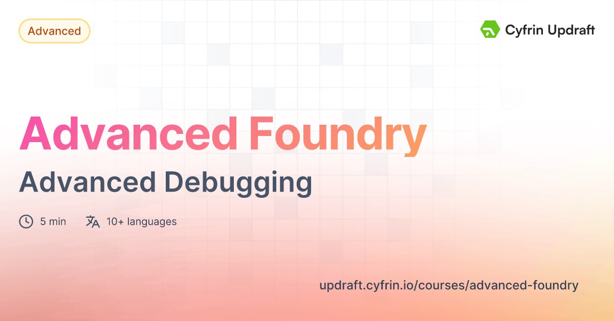 Video: Account Abstraction - Advanced Debugging - Advanced Foundry