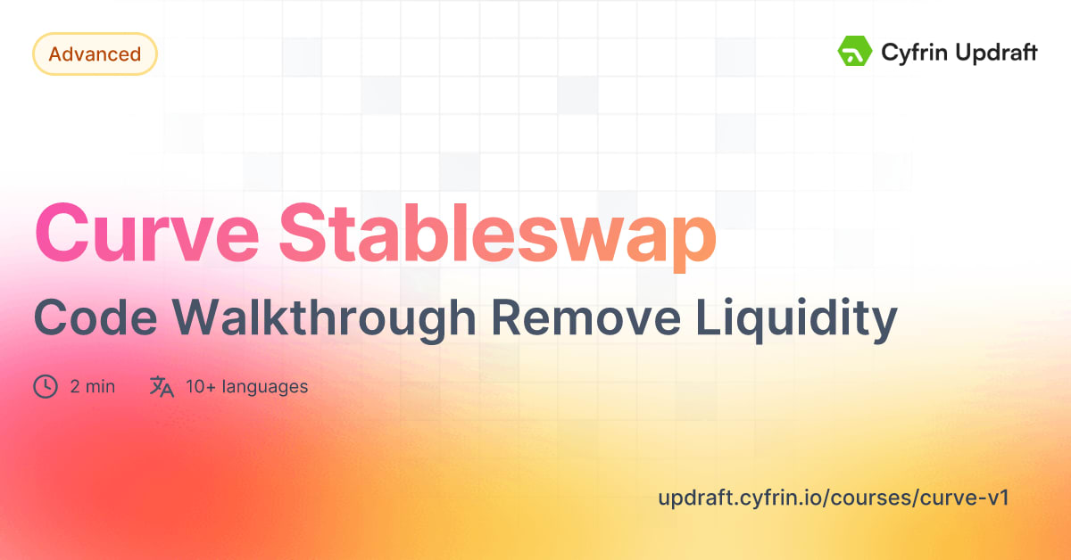 Video: Remove Liquidity - Code Walkthrough Remove Liquidity - Curve ...