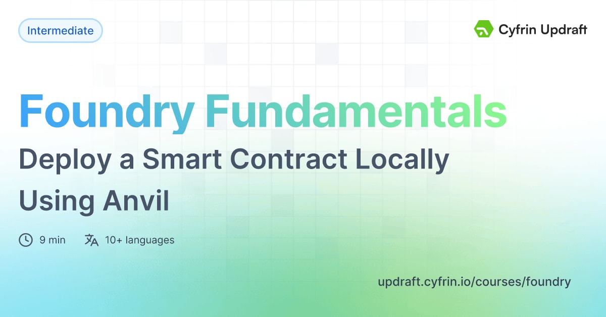 Video: Foundry Simple Storage - Deploy a Smart Contract Locally Using Anvil - Foundry Fundamentals