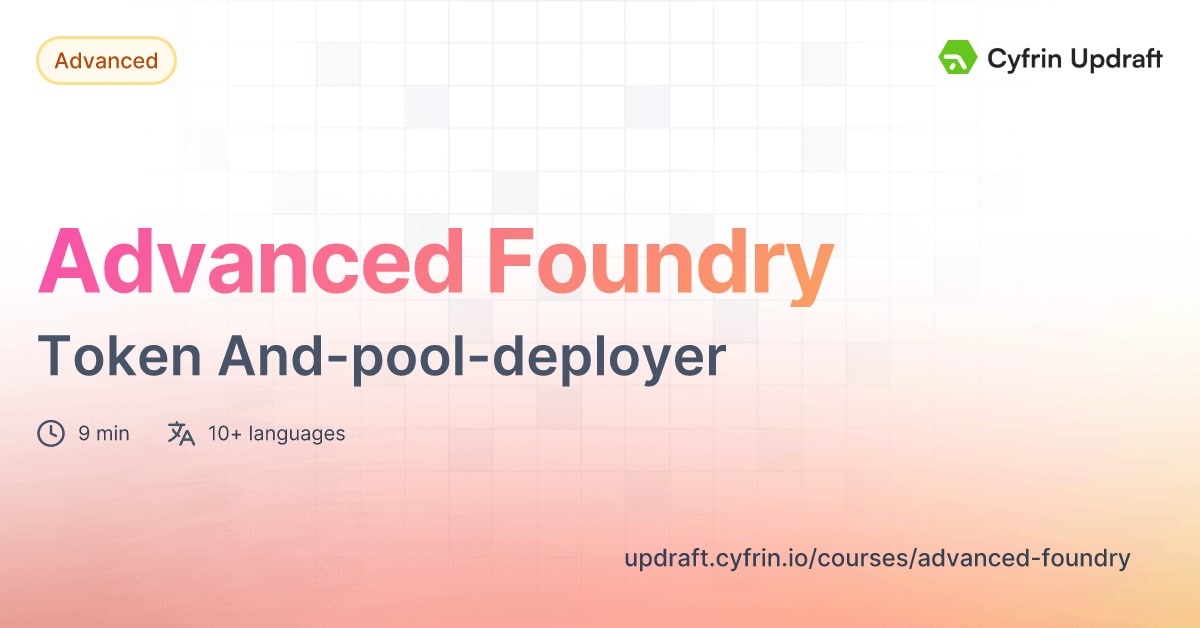 Video: Cross Chain Rebase Token - Token And-pool-deployer - Advanced Foundry