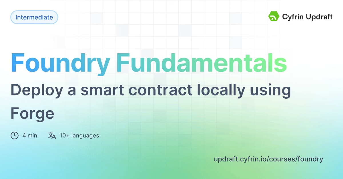 Video: Foundry Simple Storage - Deploy a smart contract locally using Forge - Foundry Fundamentals