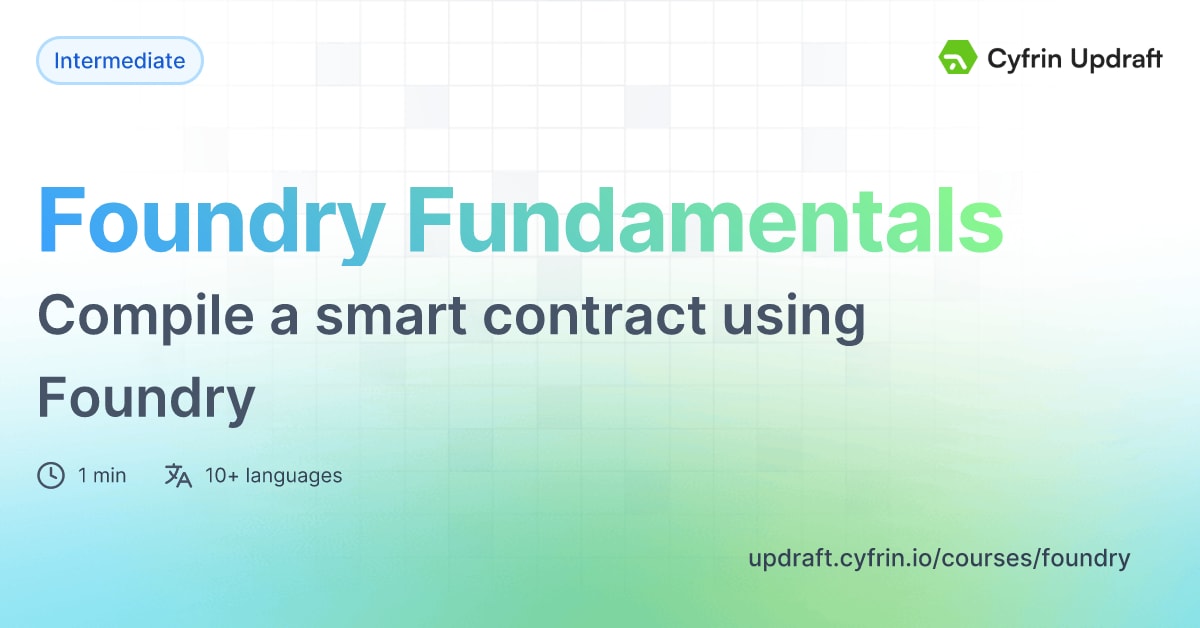 Video: Foundry Simple Storage - Compile a smart contract using Foundry - Foundry Fundamentals