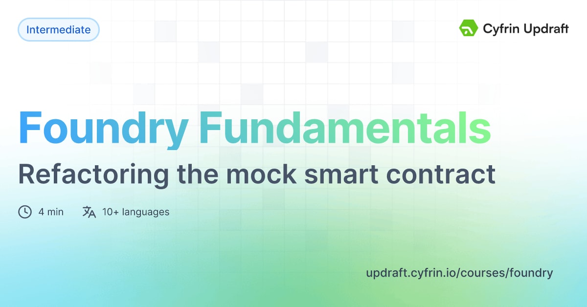 Video: Foundry Fund Me - Refactoring the mock smart contract - Foundry ...