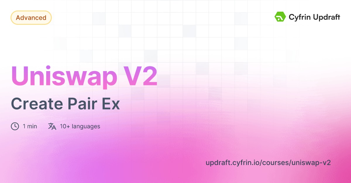 Video: Create Pool - Create Pair Ex - Uniswap V2