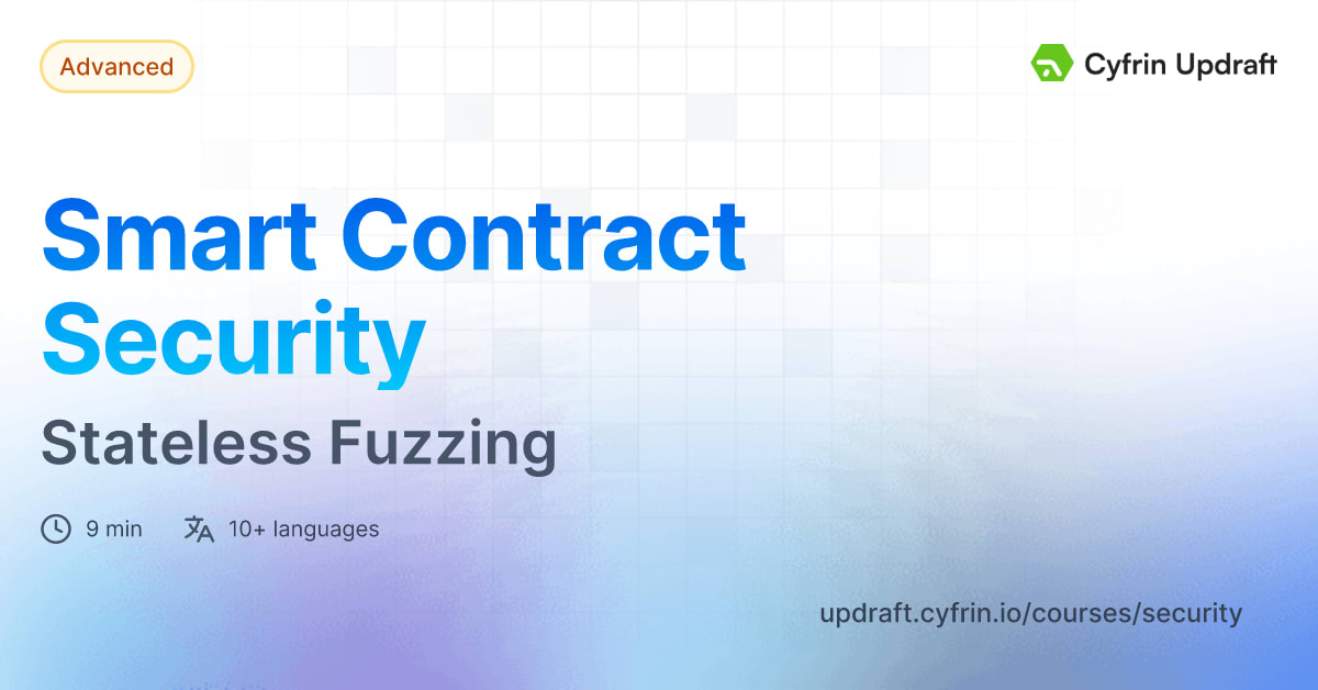 Video: TSwap - Stateless Fuzzing - Smart Contract Security